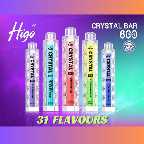 HIGO CRYSTAL 600 PUFFS DISPOSABLE VAPE 10s Pack – UNITY PACK
