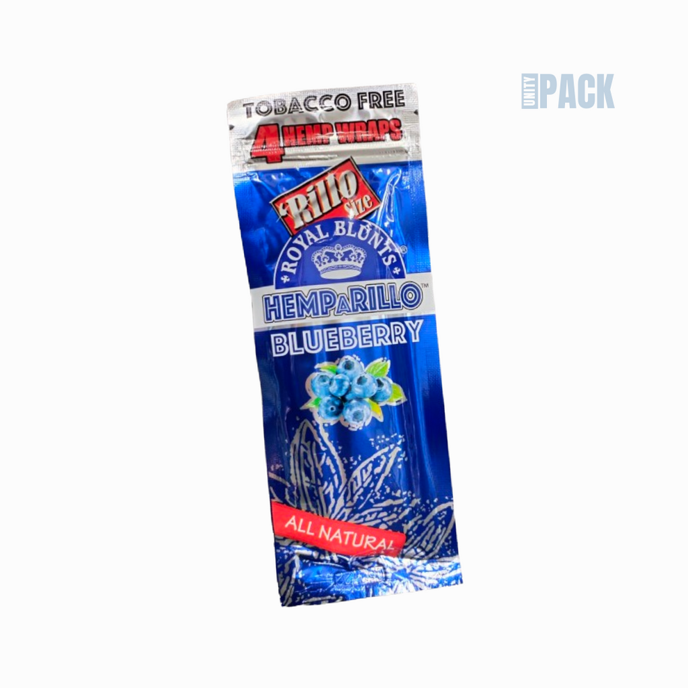 Blueberry - Royal Blunts Hemparillo Wraps 4 Pack (15 Packs in Box ...