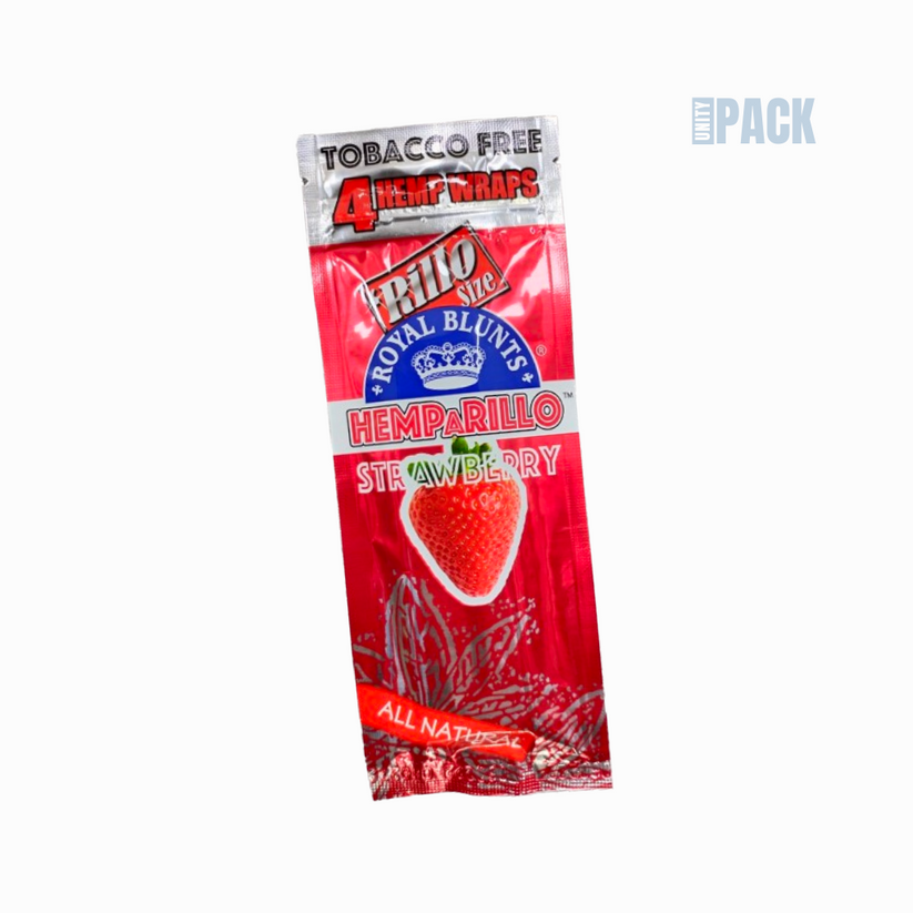 Strawberry - Royal Blunts Hemparillo Wraps 4 Pack (15 Packs in Box ...