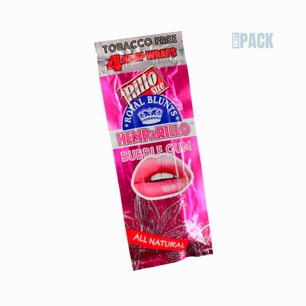 Bubblegum - Royal Blunts Hemparillo Wraps 4 Pack (15 Packs in Box ...